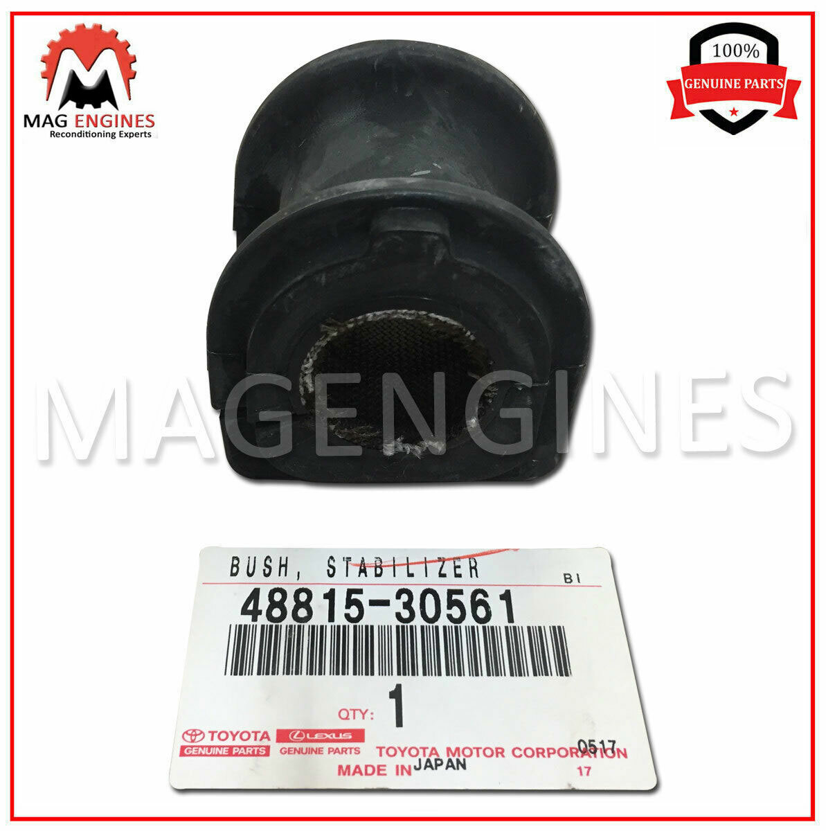 48815-30561 GENUINE OEM BUSH, FRONT STABILIZER BAR, NO.1 4881530561 | eBay