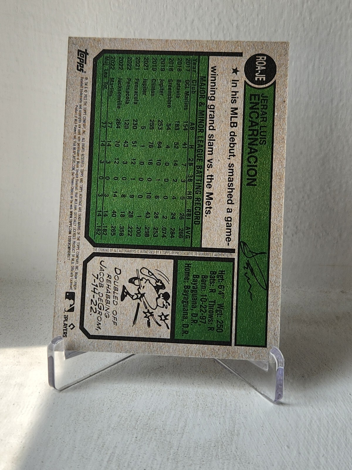 2023 Topps Heritage - Real One Autographs #ROA-JE Jerar Encarnacion (AU, RC) for sale online | eBay