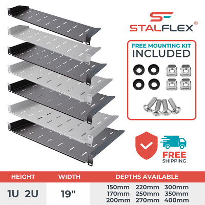10" 19" 1U 2U Rack Shelf for Network Server Cabintes and Devices | eBay UK
