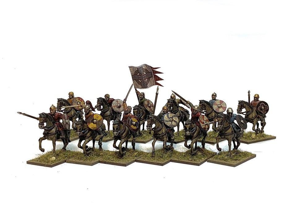SAXON LIGHT CAVALRY 12 28mm painted historical DARK AGE SAGA MADE TO ...
