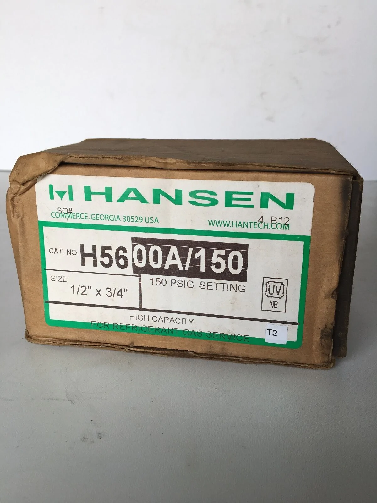 Hansen Pressure Relief Valve for Refrigerant H5600A-150, 1/2" x 3/4 ...
