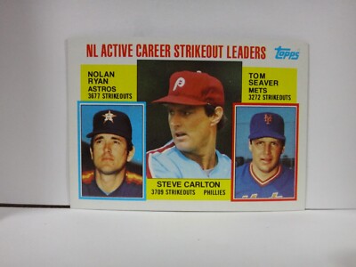 1984 Topps Philadelphia Phillies Baseball Card #707 Nolan Ryan/Seaver ...