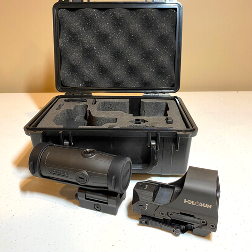 Holosun Red Circle Dot Reflex Sight Combo w/ HM3X Magnifier - HS510C ...