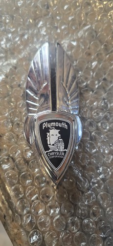 Vintage "Plymouth Chrysler Motors Product" Hood Radiator Emblem 1934-36 ...