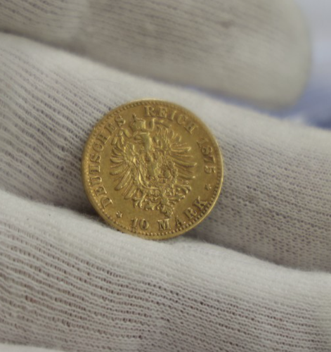 1875 F German States 10 Mark Gold Coin - XF 0.1153 AGW - | eBay