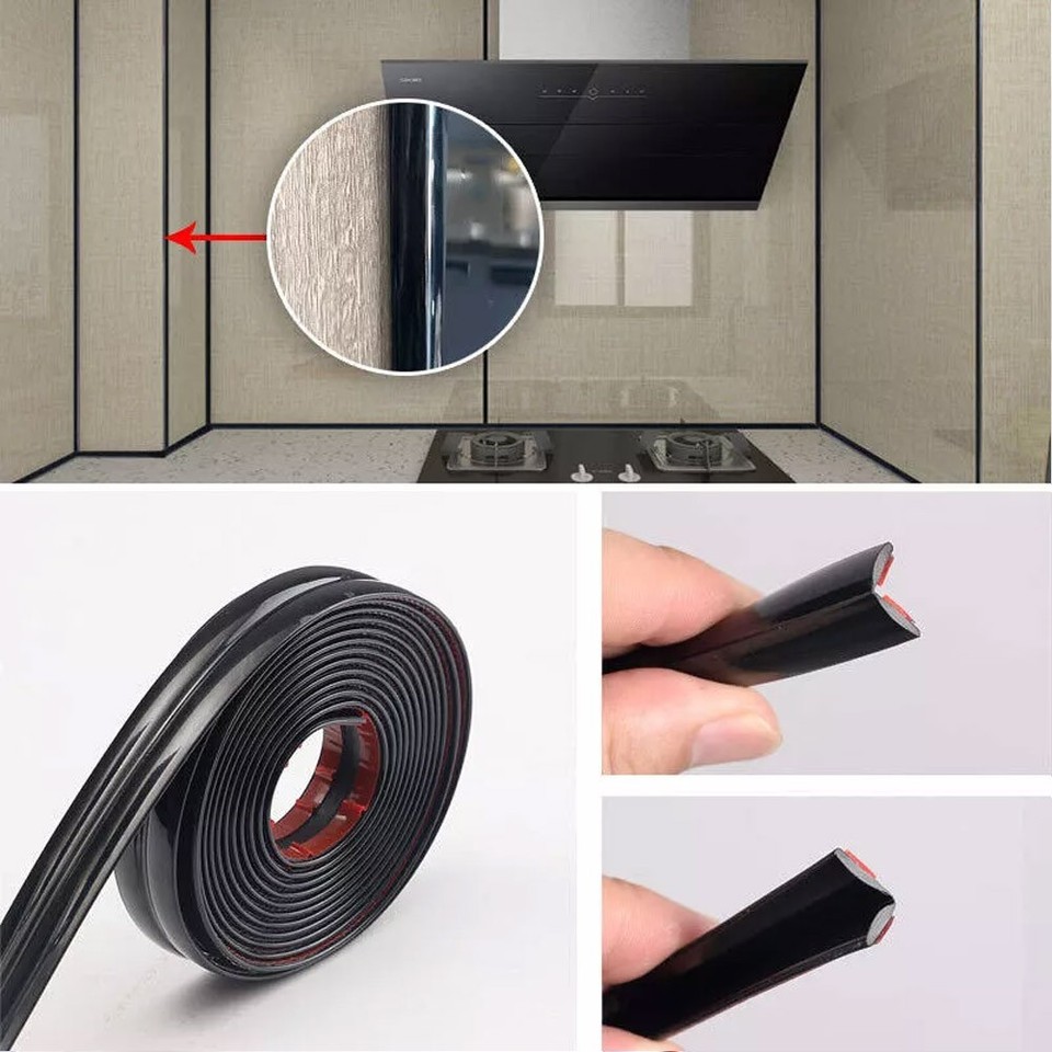 Self Adhesive Wall Edging Strip Flexible Corner Angle Trim Living Room ...