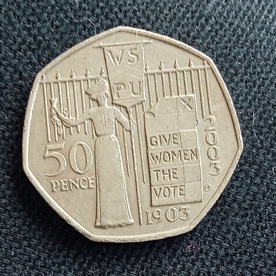 50p COIN Give women the vote rare coin 2003 Highly collectible and ...