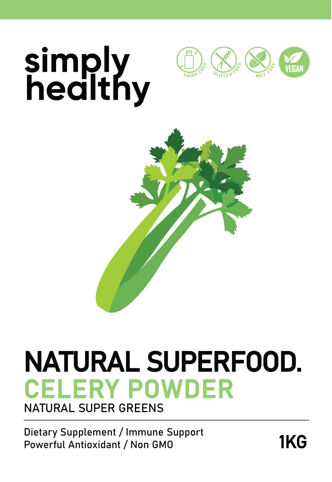 Celery Powder 4kg, Simply Healthy Natural Superfood Supplement ...