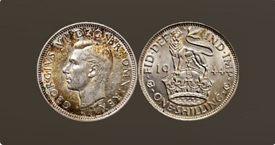 1944 Uncirculated Great Britain Shilling Coin | eBay