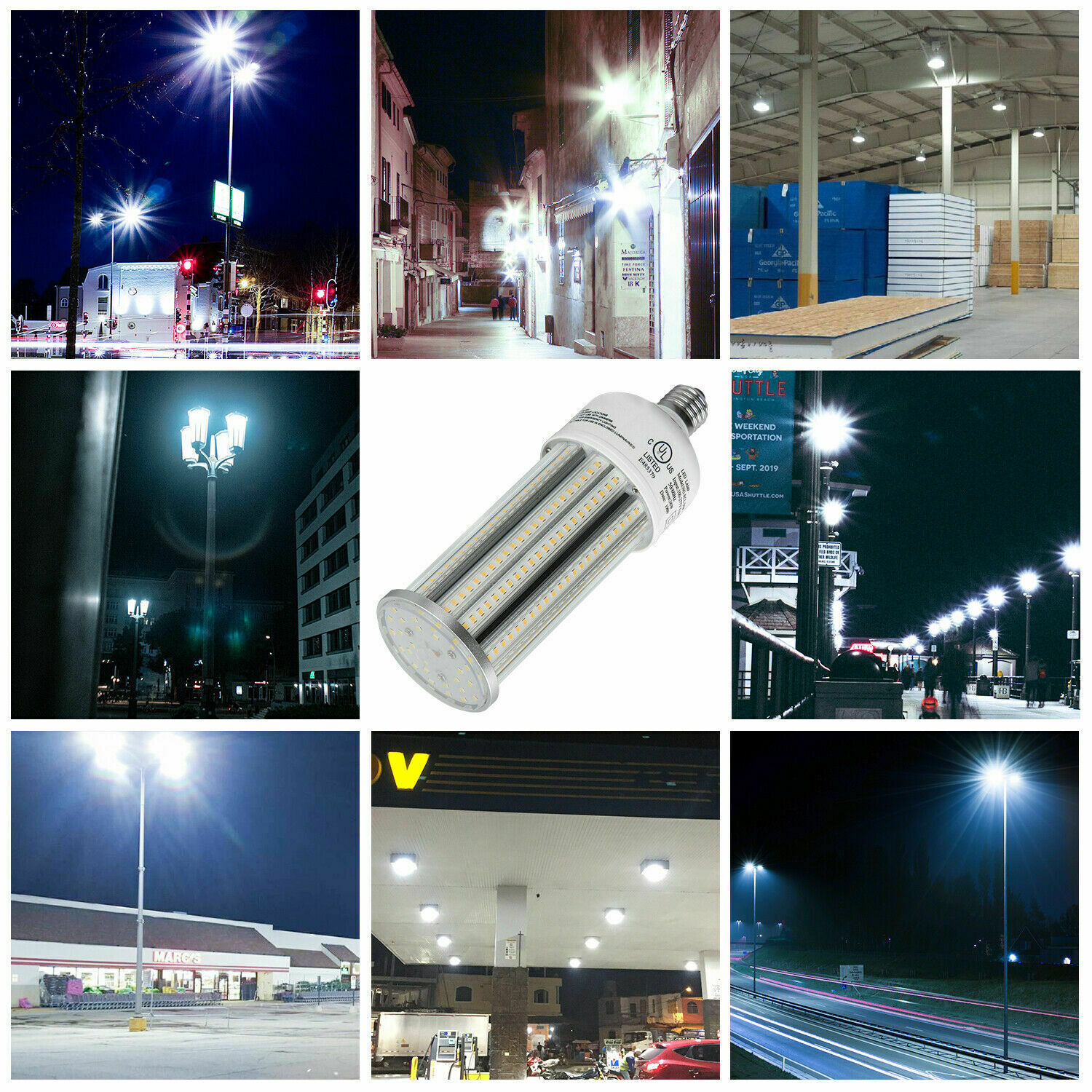 125W LED Corn Cob Bulb Retrofit 400W MH Warehouse Highbay Light E39 ...