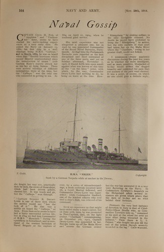 1914 WW1 Imprimé Hms Niger Marine & Armée Article Britannique Empire | eBay