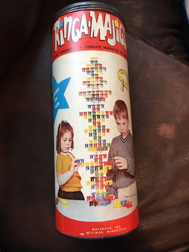 VINTAGE RINGA-MAJIGS 1960's BUILDING BLOCK TOYS IN THE ORIGINAL LIDDED ...