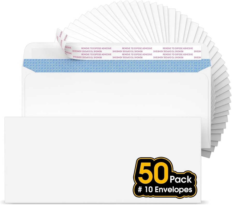 #10 Envelopes Self Seal Security Tinted Envelopes for Privacy ...
