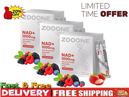 ZOOONE NR1000 - NAD+ Berry Flavor Drink Mix For Skin Aging Support ...