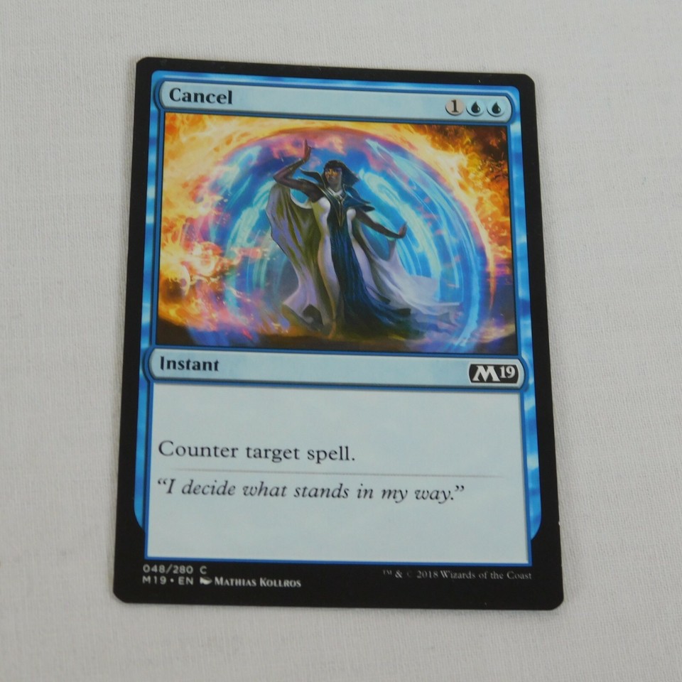 Cancel MTG 2018 Blue Instant 048/280 Core Set 2019 Common Trading Card ...