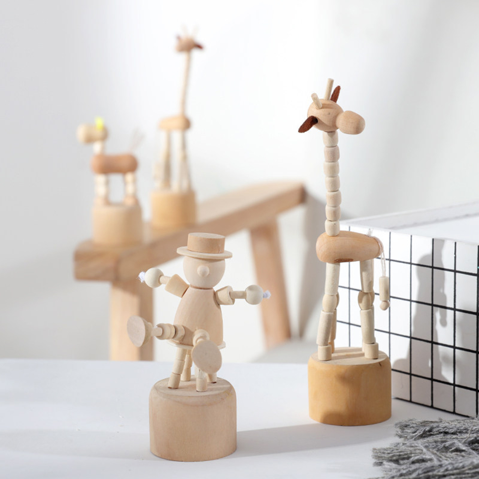 Craft Figurine Rocking Wear-resistant Cartoon Dancing Diy Animal ...