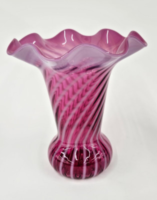 Fenton Art Glass Family Signature Series Fuchsia Vase-No. 944 of 1994 ...