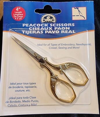 Peacock Embroidery Scissors 4 Inch-Gold Plated 077540100767 | eBay