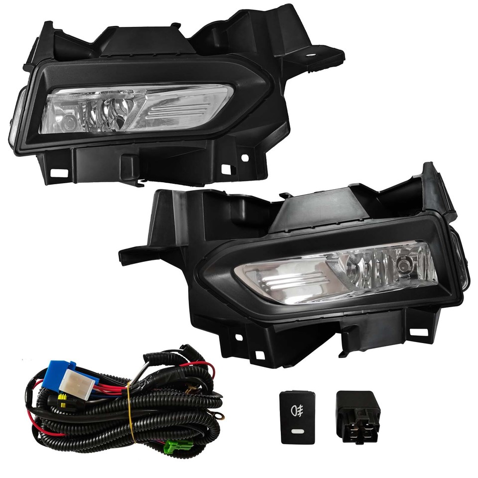 For 2020-2022 Nissan Versa Bumper Fog Lights Lamps Chrome W/Bezel ...