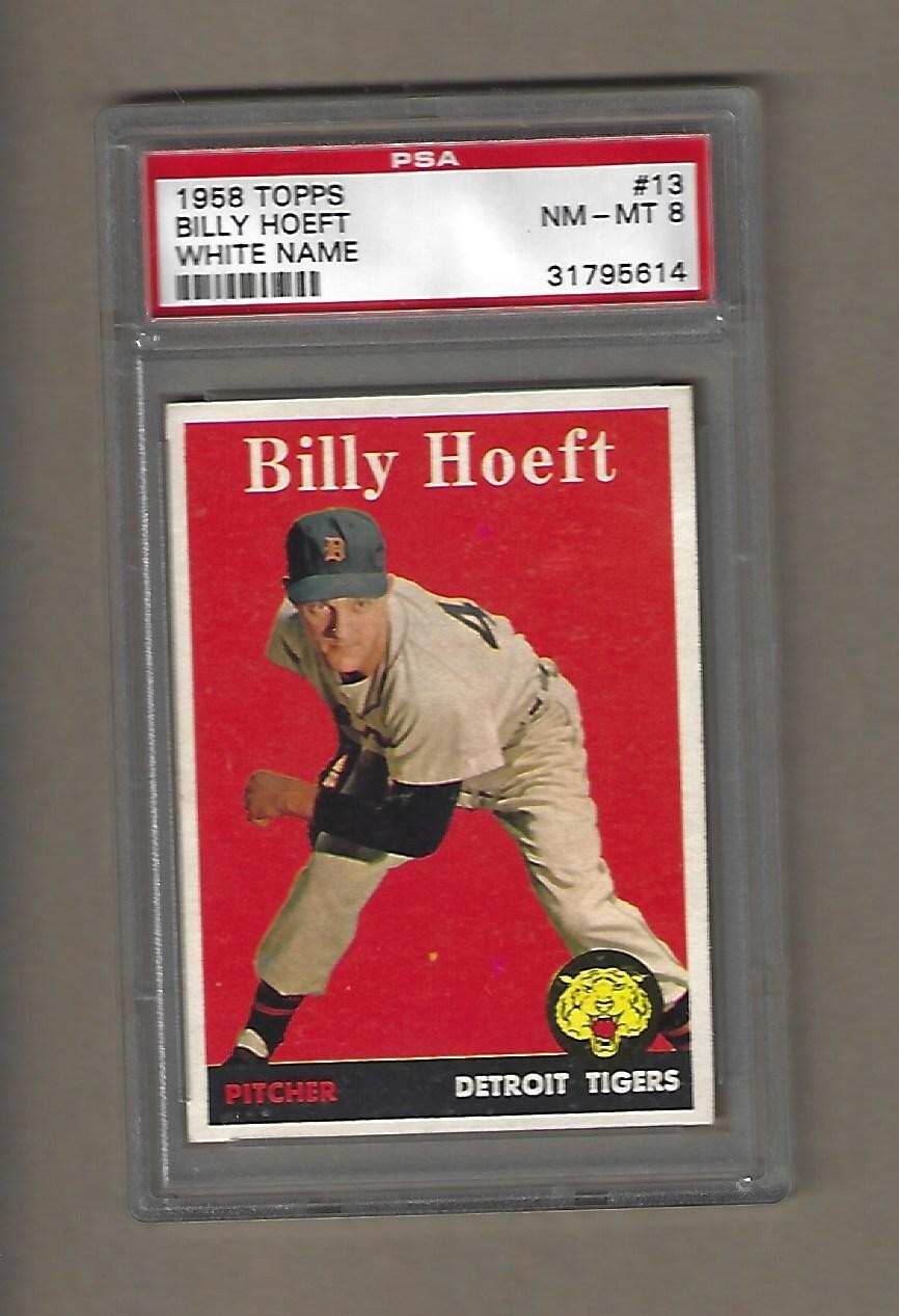 1958 TOPPS BILLY HOEFT # 13 RED TRIANGLE PSA 8 | eBay