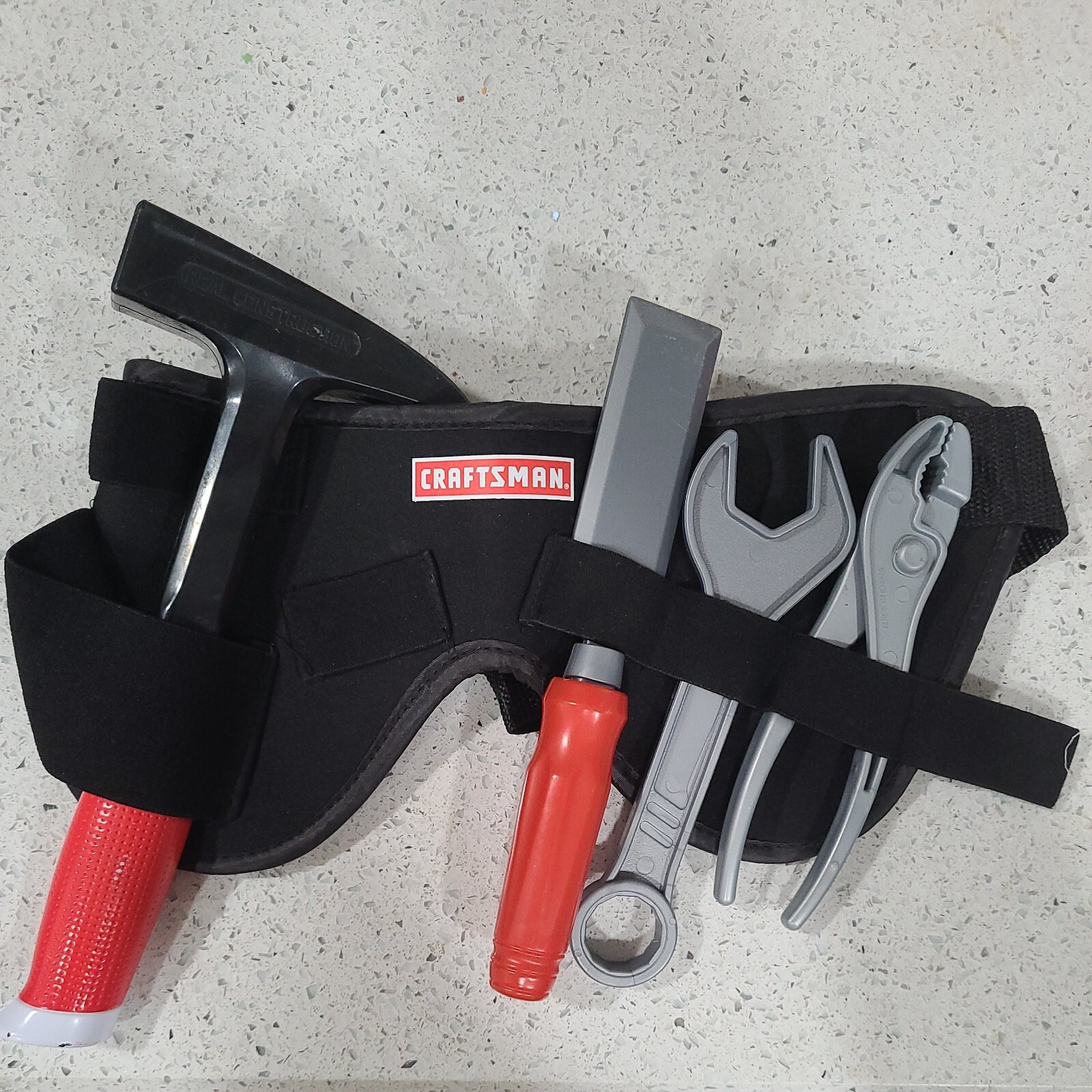 Craftsman Kids Pretend Junior Tool Set of 4 Plastic Hammer File Red ...