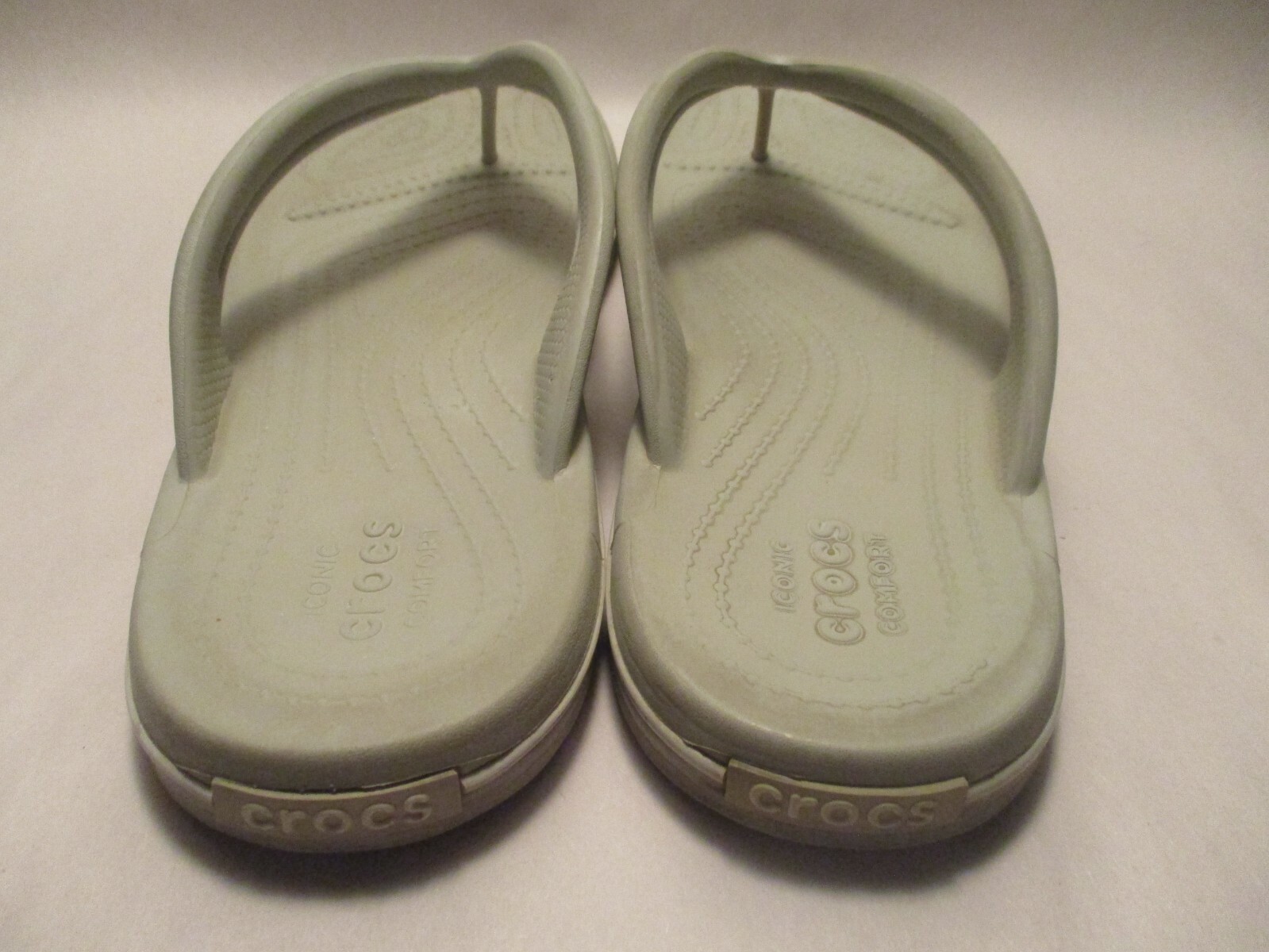 Crocs Iconic Comfort Womens 10M Gray Soft Cushion Ins… - Gem