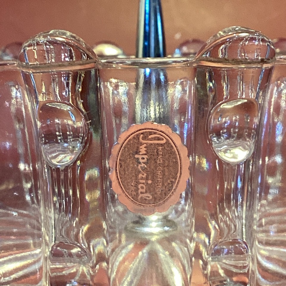 RARE VTG IMPERIAL BROKEN COLUMN TWO TIERED SERVING DISH WITH ORIG ...