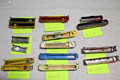 LARGE LOCOMOTIVE "SHELL ONLY" N SCALE LOT OF 15 #33 | eBay