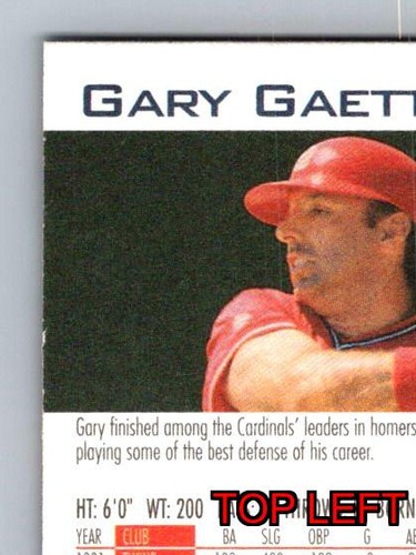 Gary Gaetti Third Base St Louis Cardinals Fleer 1997 Card 442 Baseball ...