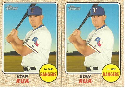 2 CARD 2017 TOPPS HERITAGE RYAN RUA BASEBALL CARD LOT #338 | eBay