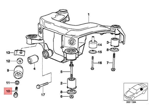 Genuine BMW Alpina M3 X3 Z3 Z4 Coupe M Collar Screw M12x1.5x70-10.9 ...
