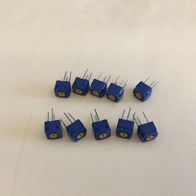 CT6P-250K (10 Pc Lot) 250K Ohm Single Turn Trimmer Variable Resistor W ...
