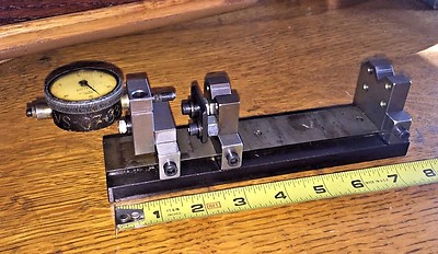 BENCH MICROMETER PRECISION GAGE FIXTURE 8" X 2" BRYANT INDICATORS V ...