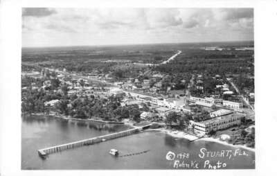 Stuart Florida Aerial View Real Photo Vintage Postcard AA14486 | eBay