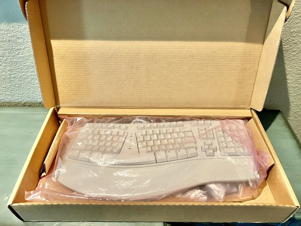 Vintage Microsoft 1994 Ergonomic Natural Keyboard New Open Box Other ...