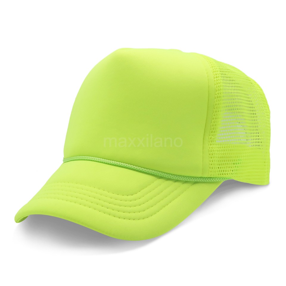 Mens Trucker Hat Mesh Foam Baseball Cap Snapback Adjustable Plain Blank ...