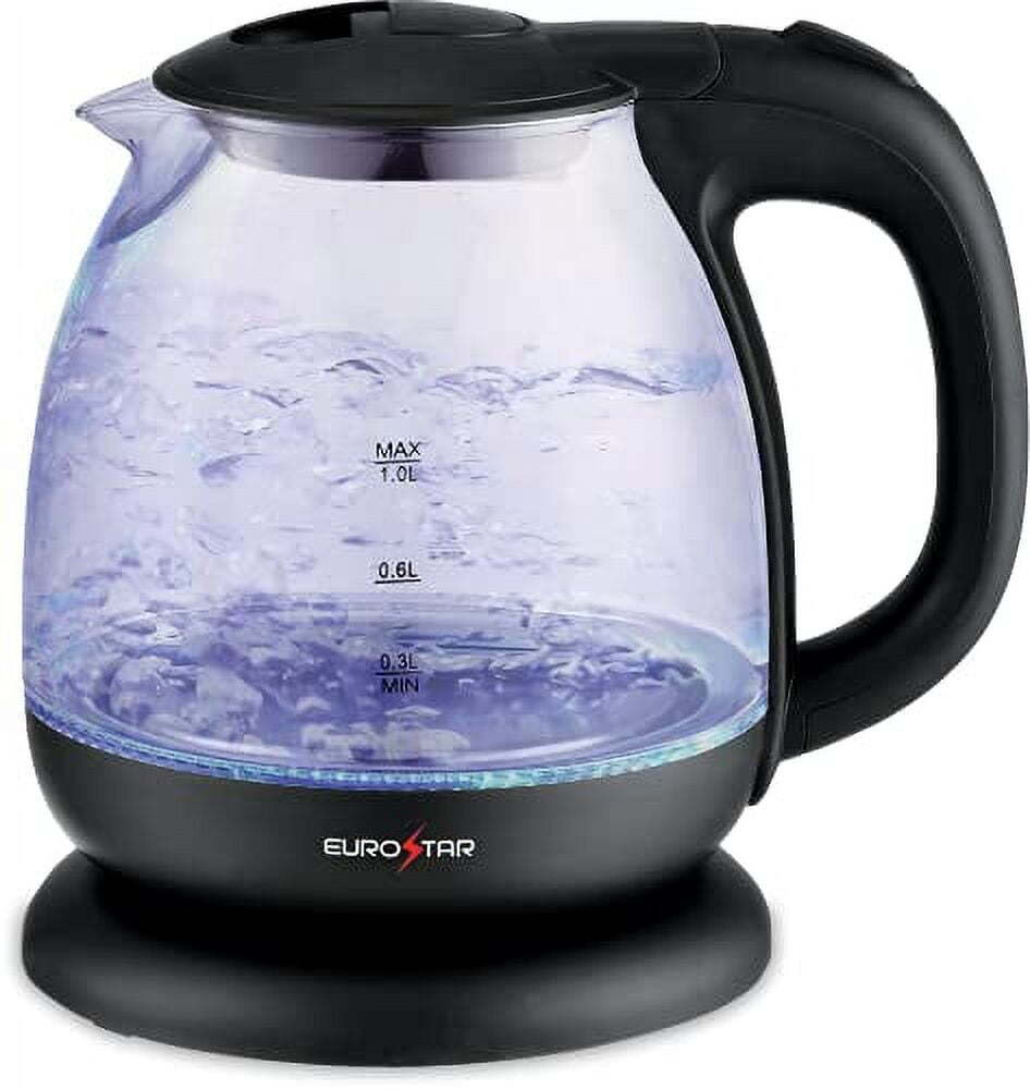EUROSTAR EKG100BK 1.0L Glass Electric Kettle, Black | eBay