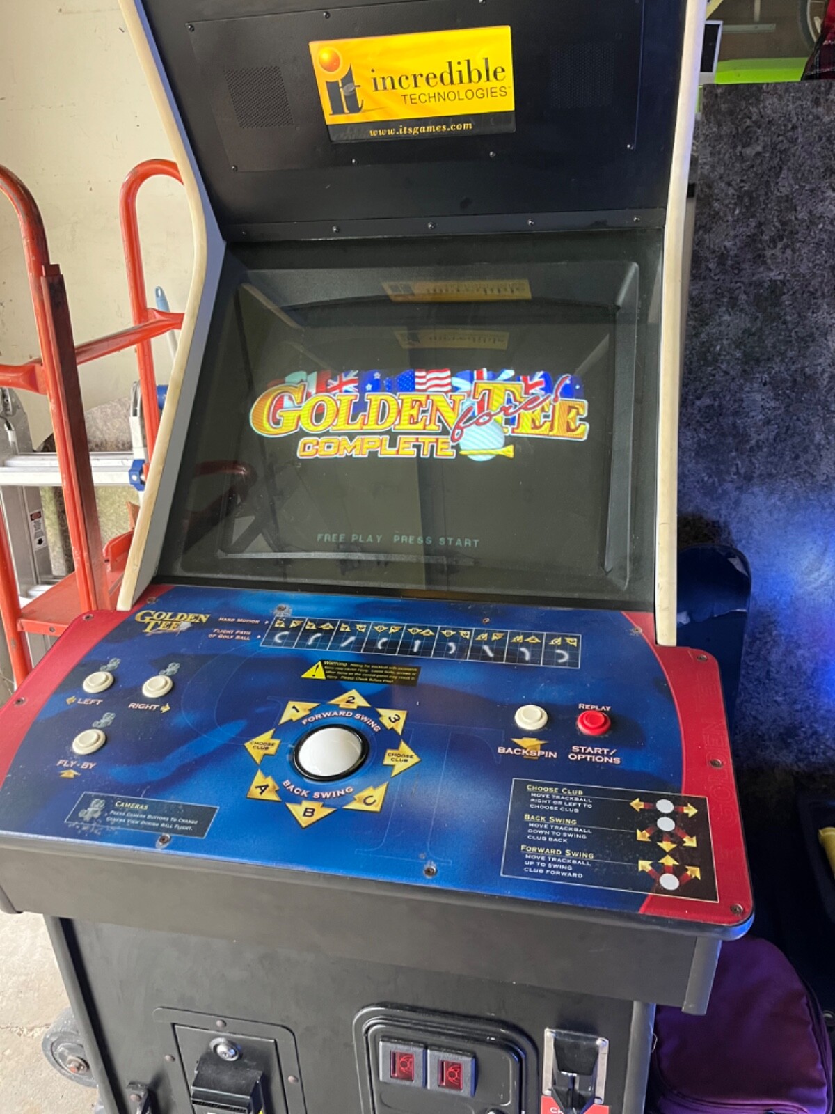GOLDEN TEE Complete Golf Full Size Arcade Sports Game WORKS GREAT! Fore ...