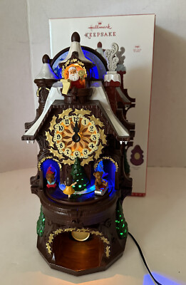 Hallmark Keepsake Santas Christmas Clock Magic Sound Motion 2017 With ...
