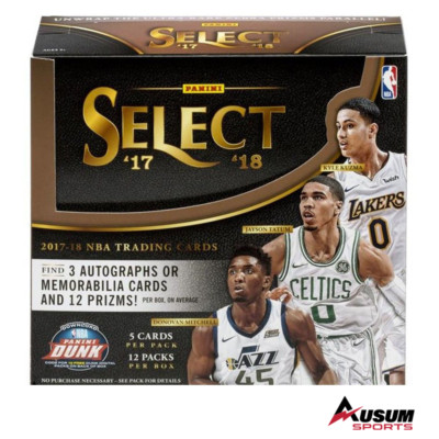 2017-18 Panini Select Basketball NBA Sealed Trading Cards 12-Pack Hobby ...