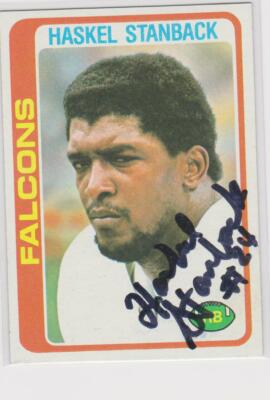 HASKEL STANBACK ATLANTA FALCONS 1978 TOPPS #123 TENNESSEE AUTOGRAPHED ...