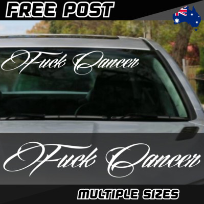 Fck Cancer Sticker Decal Car Breast Cancer Awareness F*ck Survivor ...