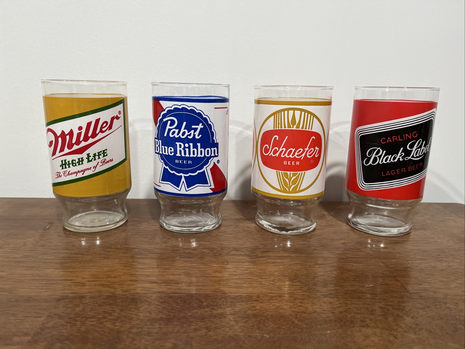 Set of 4 Vintage 1970’s Pabst, Schaefer, Black Label & Miller Beer ...