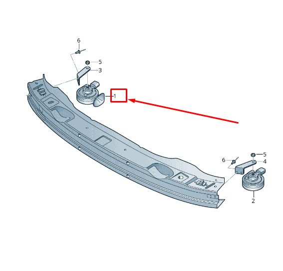 AUDI Q5 8R Right Low Tone Horn Signal 8RD951221 GENUINE for sale online ...