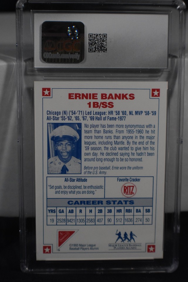 Ernie Banks 1993 Nabisco All-Star Autographs CGC NM/Mint 8 AUTO Gem 10 ...