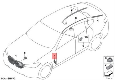 Genuine BMW X5 M G05 X5 M50dX SAV Trim Air Duct Side Panel Right ...