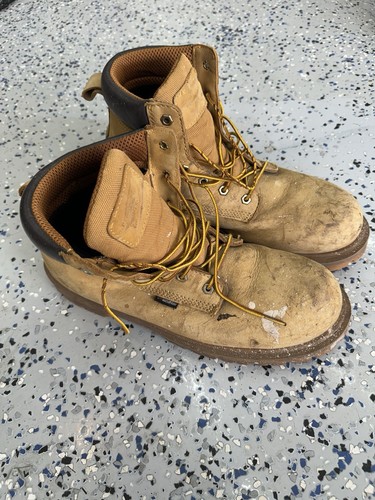 Red Wing Shoes Mens Combat Sz 13 D Brown Leather Waterproof Work Boot ...