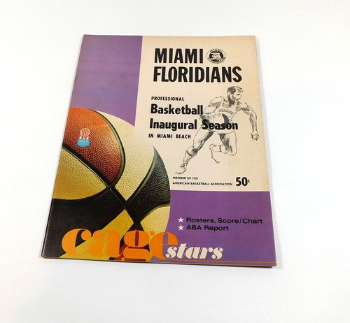 1968-69 Indiana Pacers at Miami Floridians ABA Basketball Program | eBay