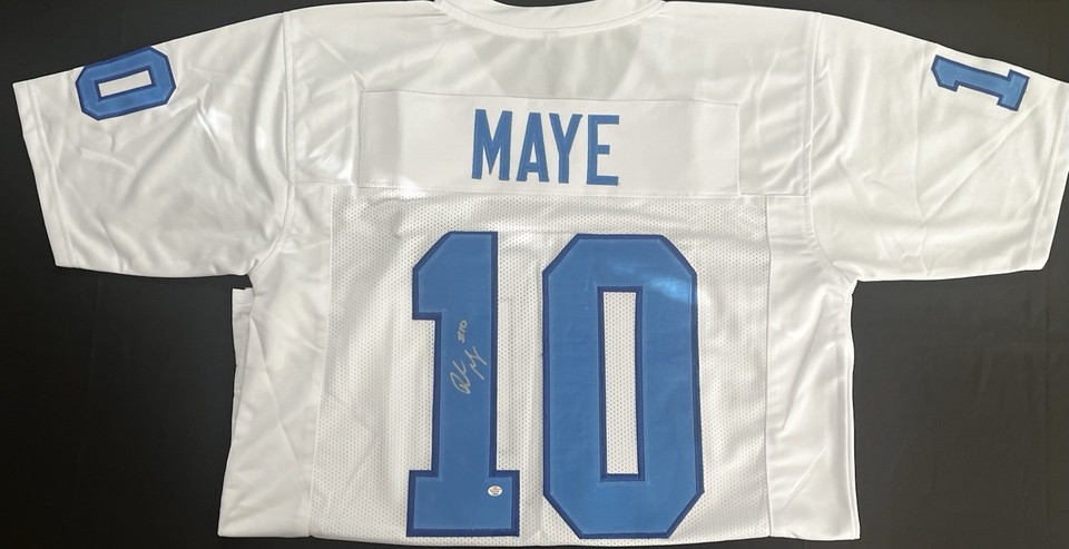 Drake Maye Signed Autograph UNC Tar Heels Pro Style Jersey W/COA ...