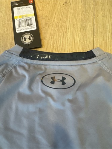 Under Armour Mens Football Gray HeatGear Compression Short Sleeve Shirt ...